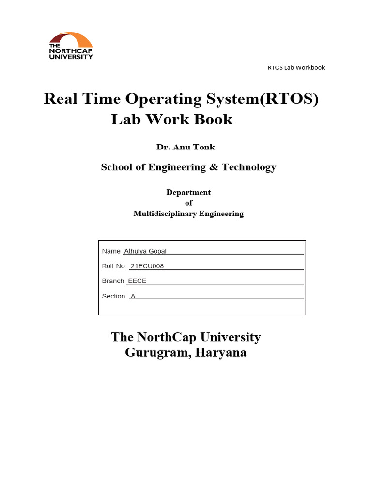 NEWAthulya Experiment 1,2,3,4 Rtos | PDF | Integrated Development Environment | Scheduling ...