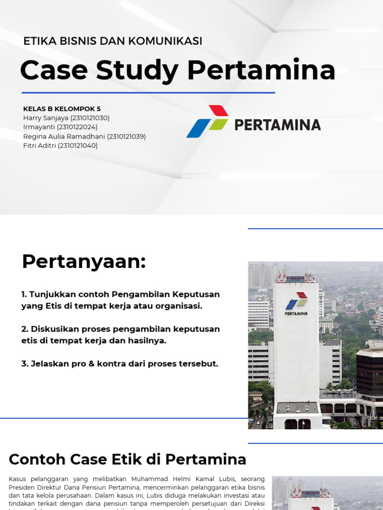 Etika Bisnis Case Study TM 10 - Kelompok 5 | PDF