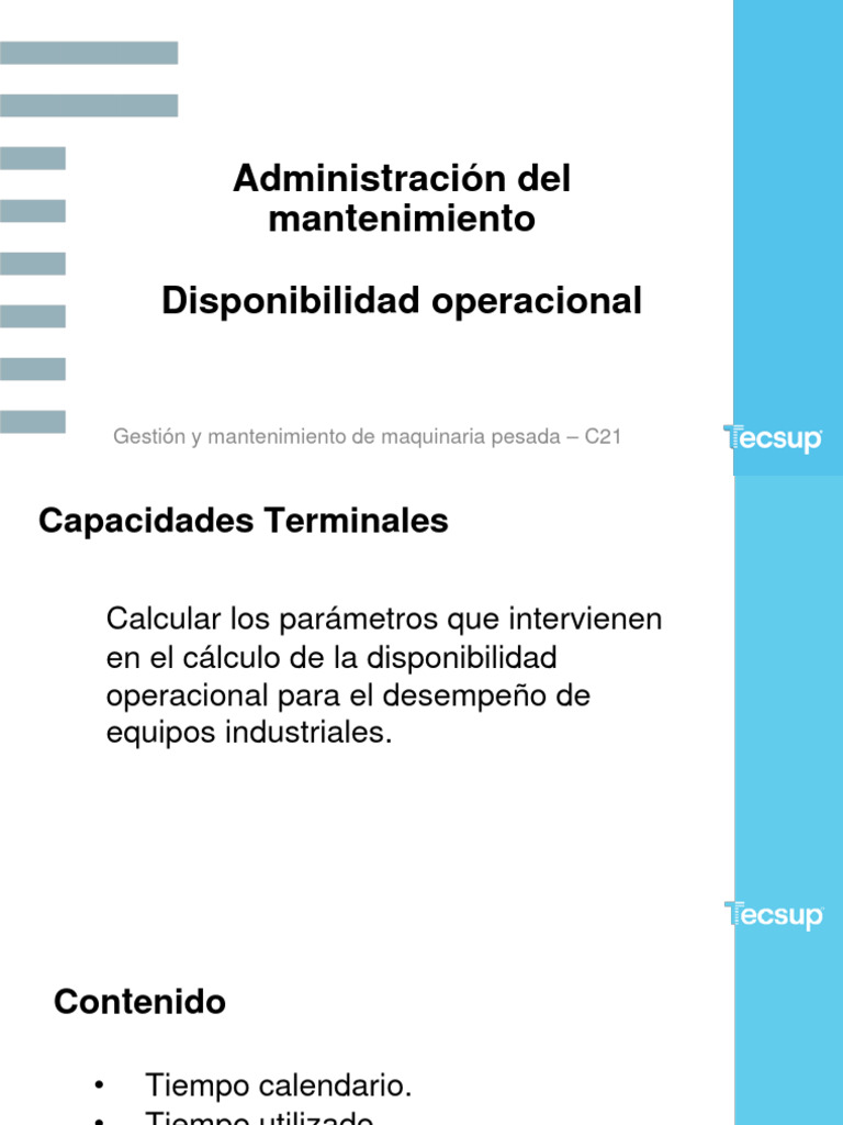 Sesión 9 - Disponibilidad Operacional (2) | PDF | Indicador de rendimiento