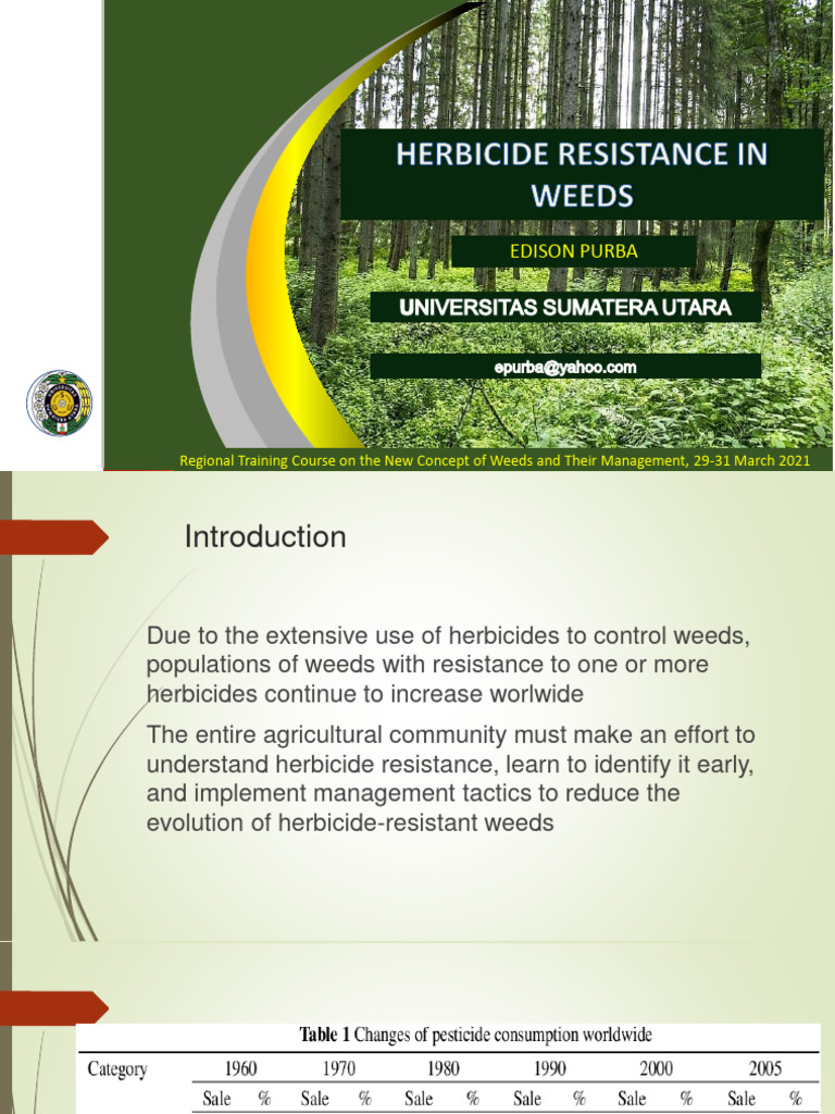 Weeds Resistant Weeds - Edison Purba | PDF | Herbicide | Weed