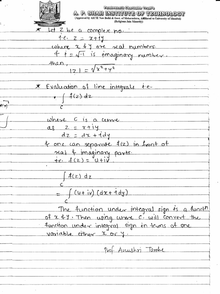 Complex Integration-1 | PDF