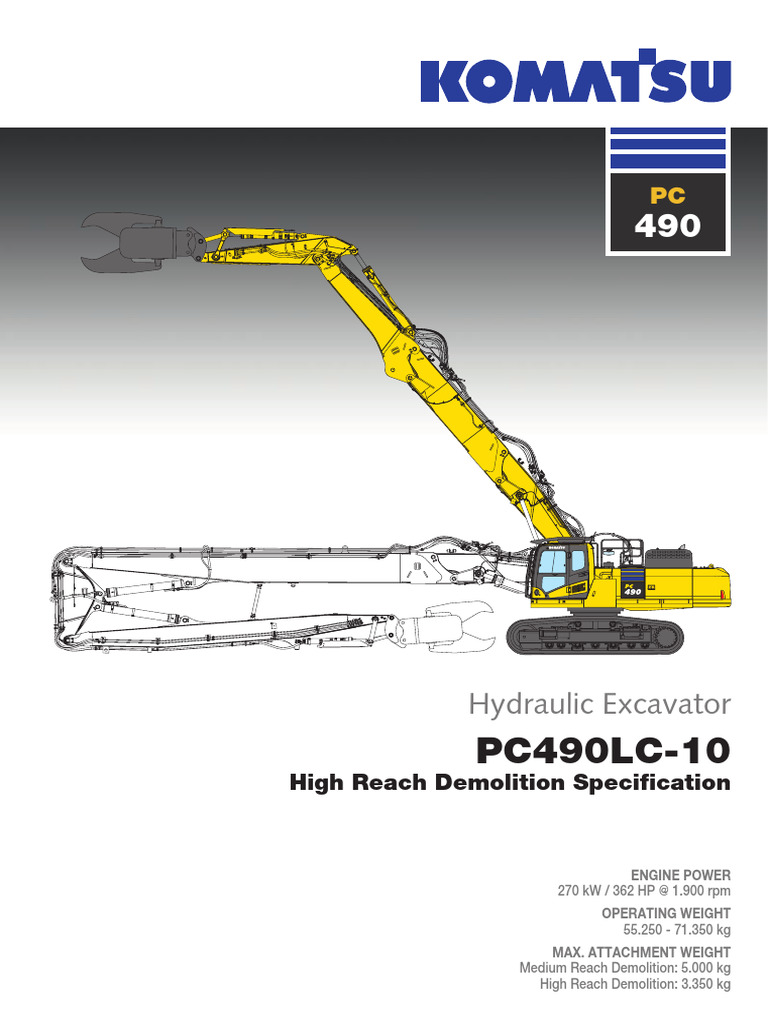 Komatsu PC490LC-10 | PDF | Engines | Horsepower