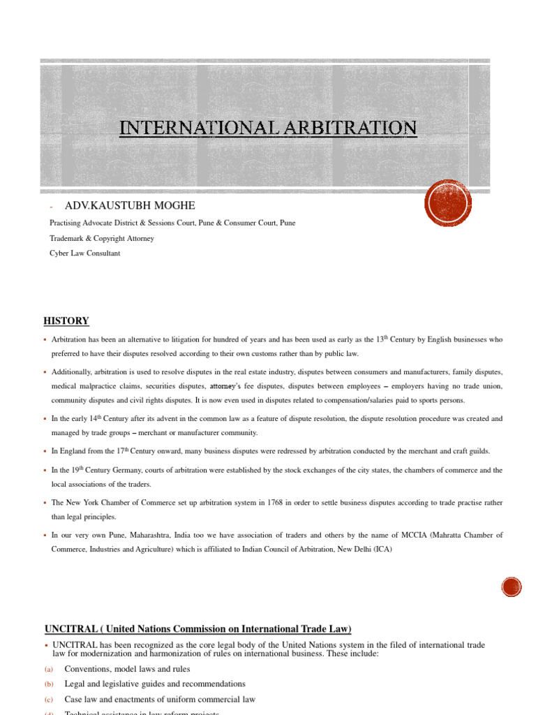 International Commercial Arbitration - 240419 - 144958 | PDF ...