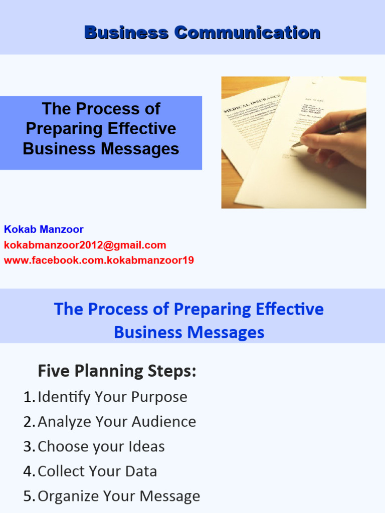 Chap 3 the Process of Preparing Effective Busines Messages | PDF ...