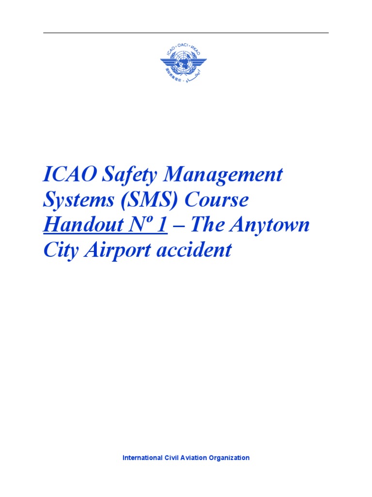 Icao Sms Handout 01 - (r13) 09 (E) | PDF | Airport | Runway