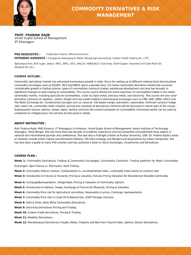 Commodity Risk Management for Firms | PDF | Commodity Markets ...