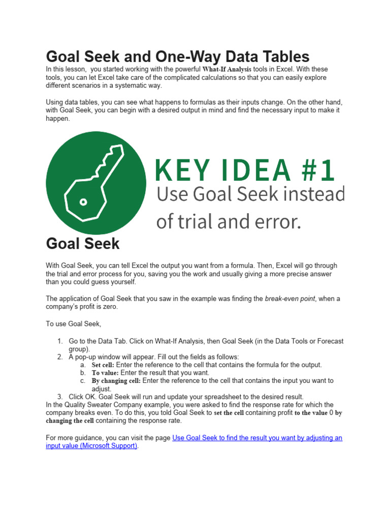 Whatif Analysis Pdf Microsoft Excel Spreadsheet 7960