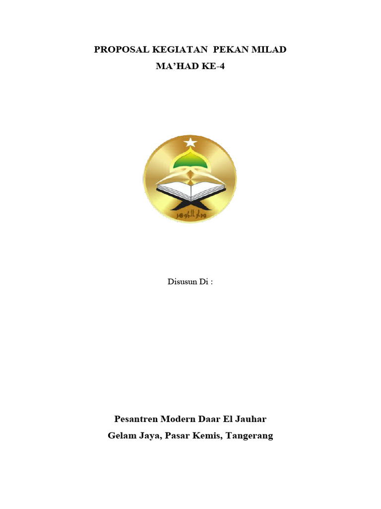Proposal Kegiatan Pekan Milad | PDF