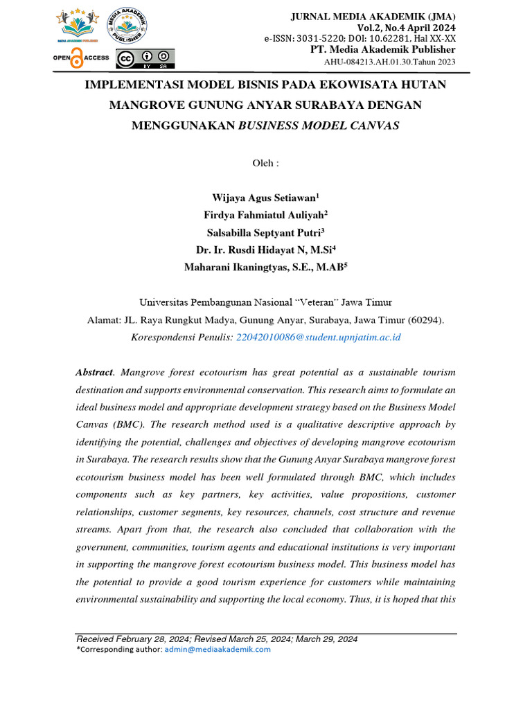 Implementasi+Model+Bisnis+Pada+Ekowisata+Hutan+Mangrove+Gunung+Anyar ...