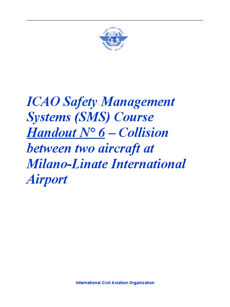 Icao Sms Handout 06 - (r13) 09 (E) | PDF | Air Traffic Control | Airport