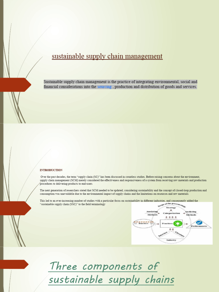 Sustainable Supply Chain Guide | PDF