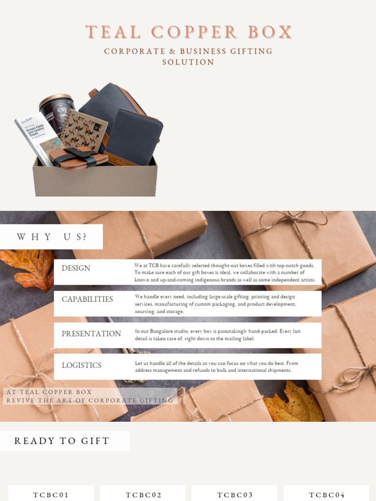 TCB Corporate Gifting Catalogue - Compressed | PDF | Warehouse