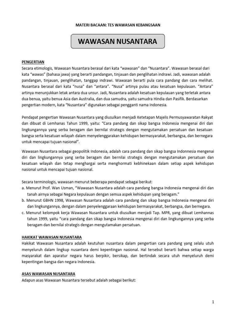 Wawasan Nusantara | PDF