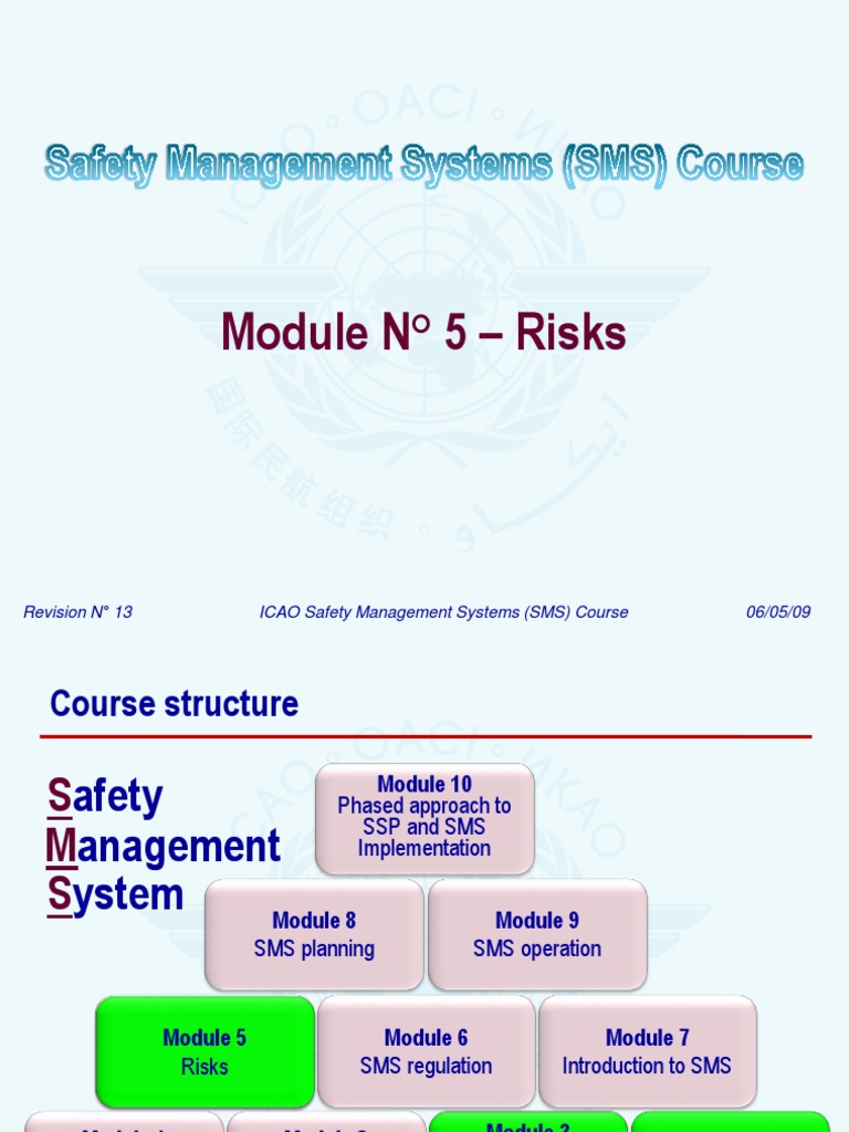 ICAO SMS M 05 - Risks (R013) 09 (E) | PDF | Risk Management | Risk