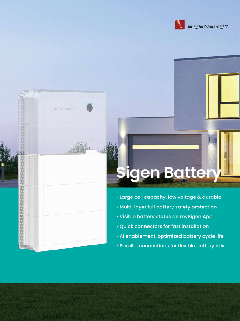 Datasheet - Sigen Battery | PDF