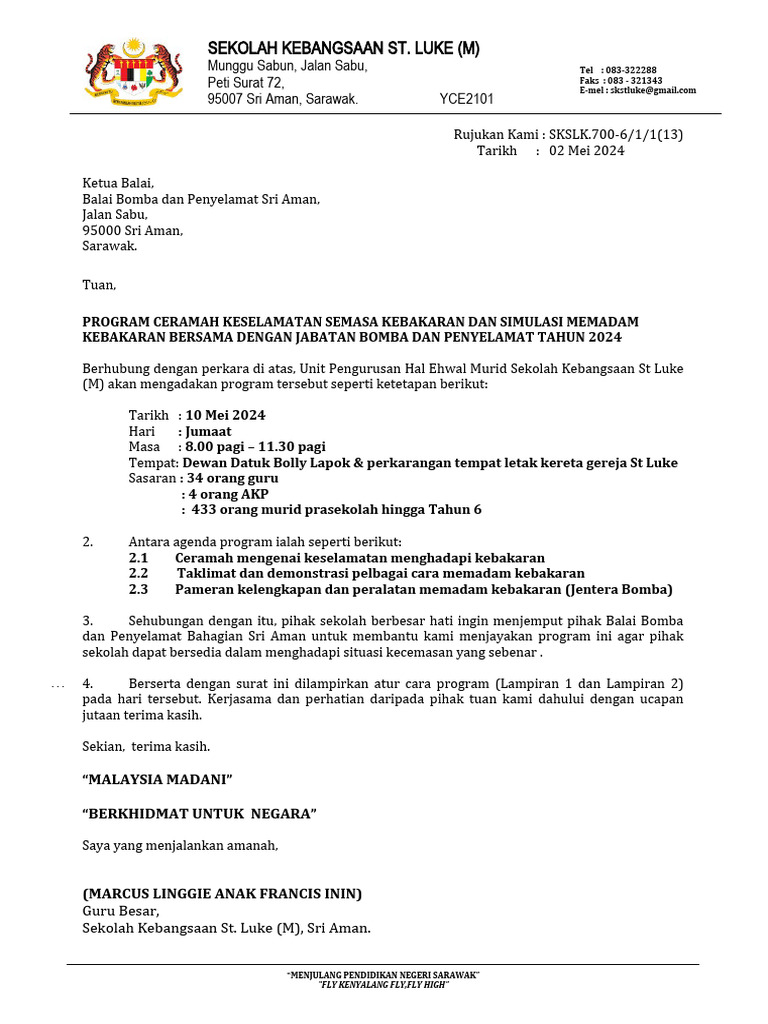 Program Keselamatan Kebakaran 2024 | PDF
