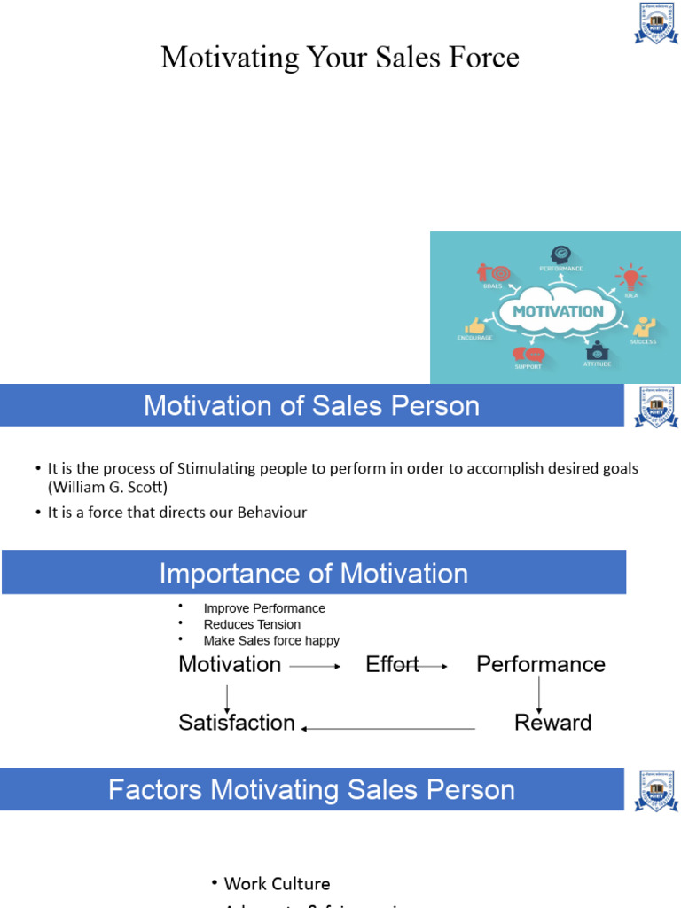 Sales Force Motivation & Management | PDF | Sales | Forecasting