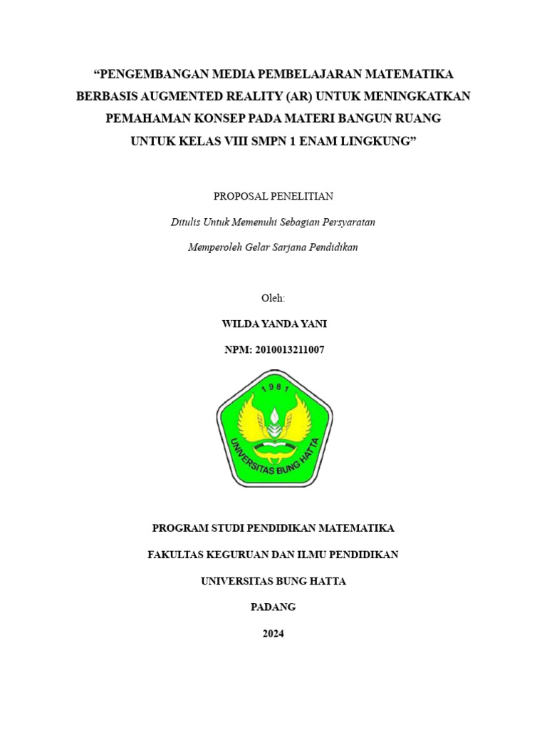 Pengembangan Media Pembelajaran Matematika Berbasis Augmented Reality 1 | PDF | Komputer