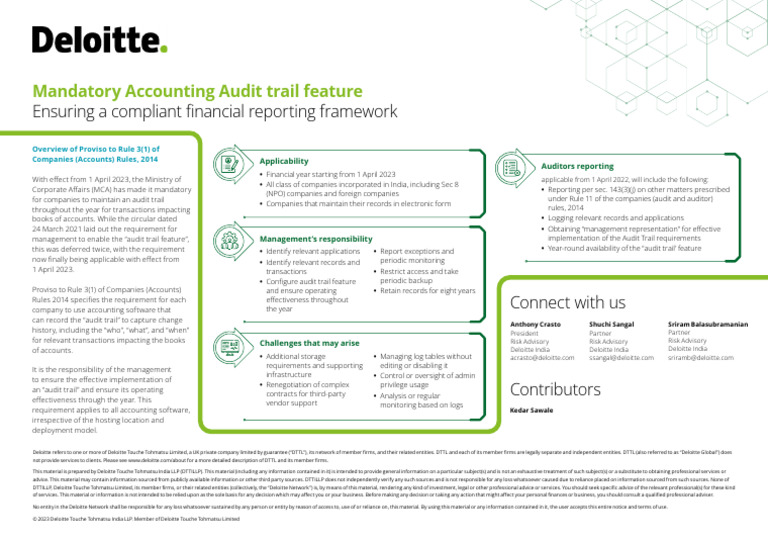 In Ra Mandatory Accounting Audit Trail Feature | PDF | Audit | Business