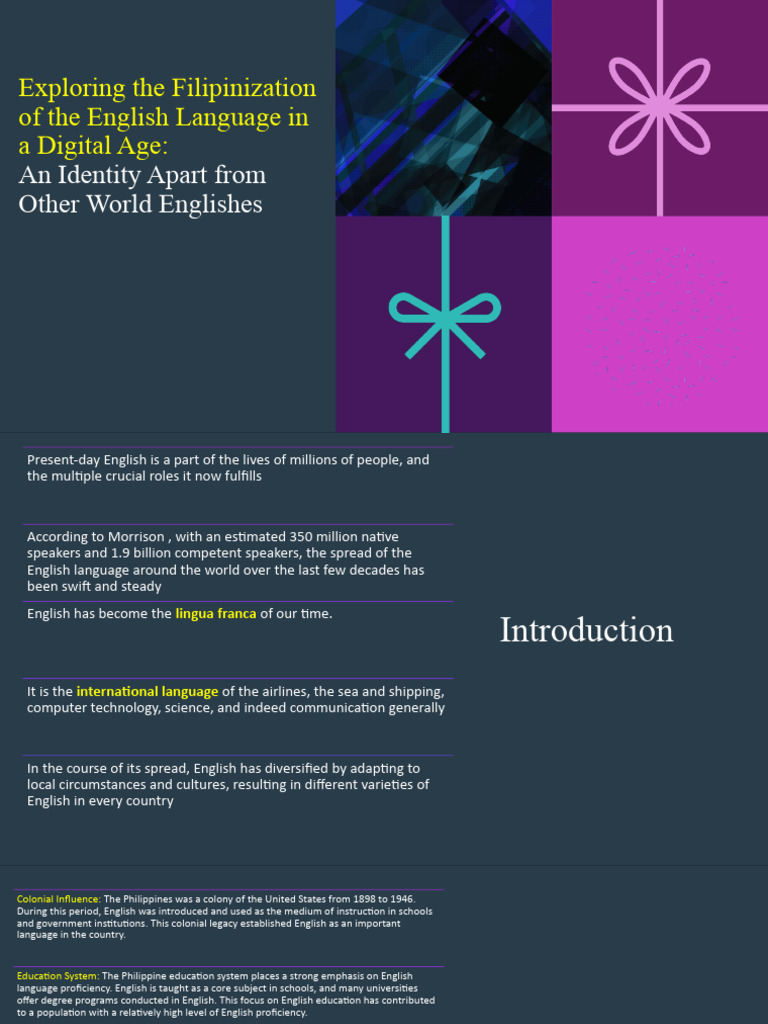 PhE Lecture 6 - Filipinization and Language Drift-2 | PDF | Verb ...