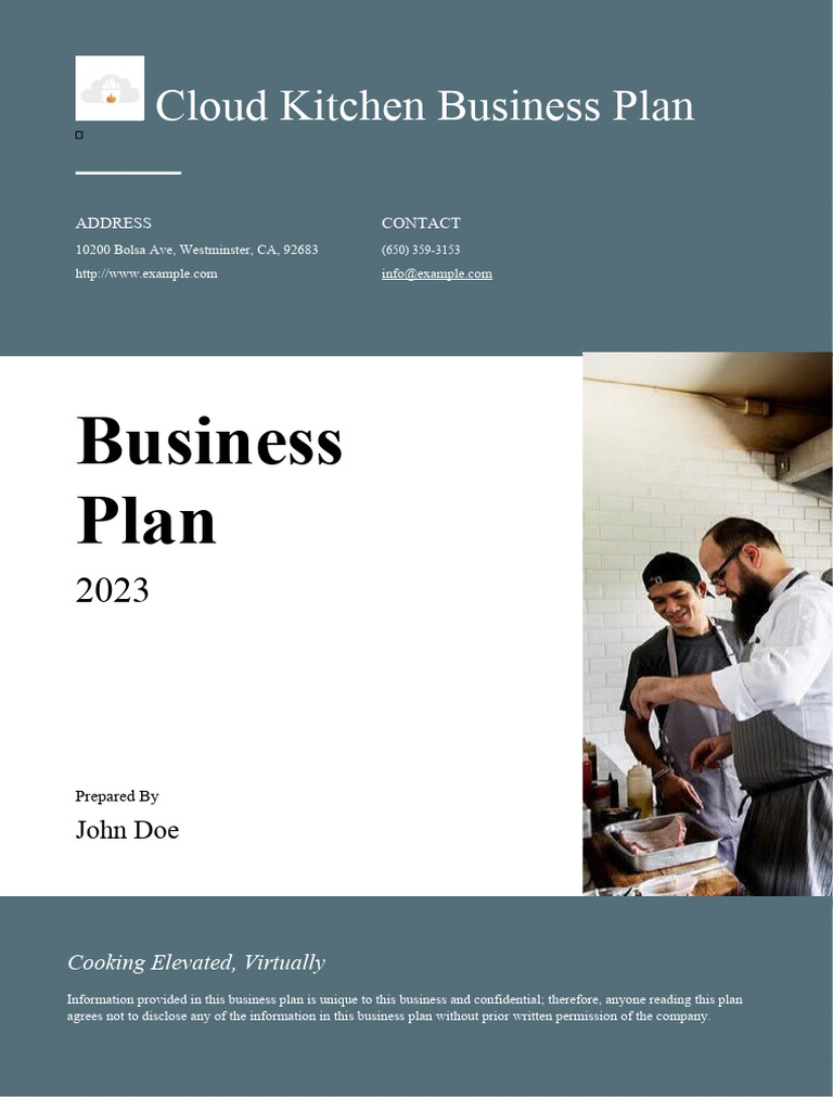Cloud Kitchen Business Plan | Download Free PDF | Balance Sheet ...