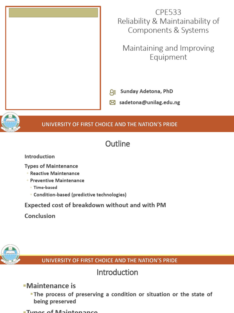 Lecture I CPE533 | PDF | Reliability Engineering | Systems Engineering