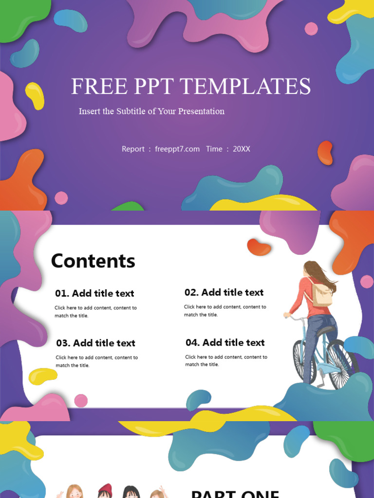 Colorful Youth Style PPT Templates | PDF