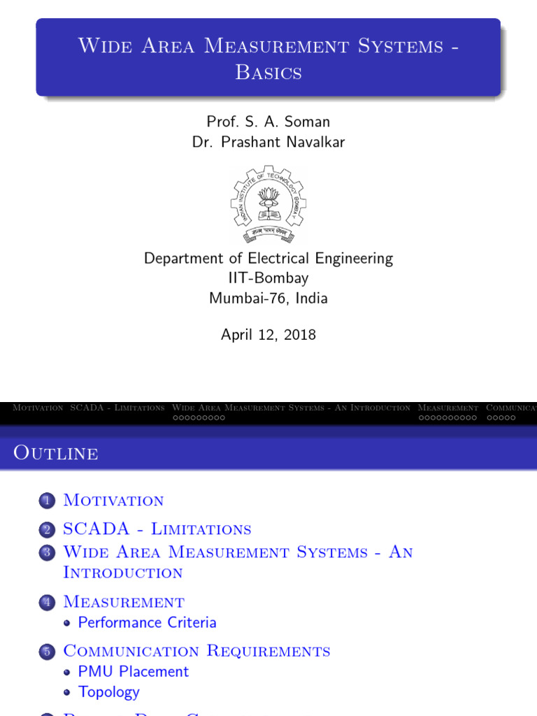 Wide Area Measurement Systems - Basics | PDF | Electrical Engineering