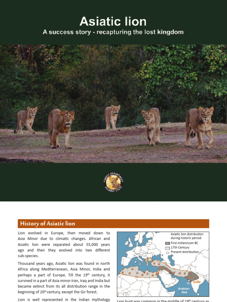8 Asiatic Lion Conservation Booklet | Download Free PDF | Lion | Leopard