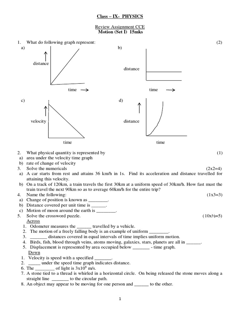 Practice Science Ques Paper For Class 9 | PDF | Force | Tissue (Biology)
