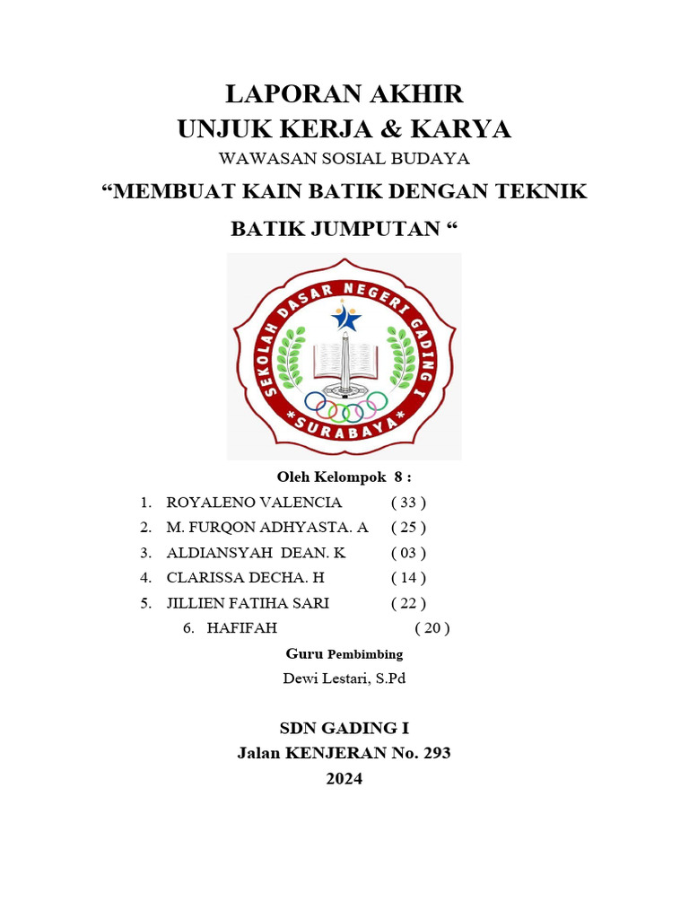Laporan Ukk Batik Gulijat | PDF