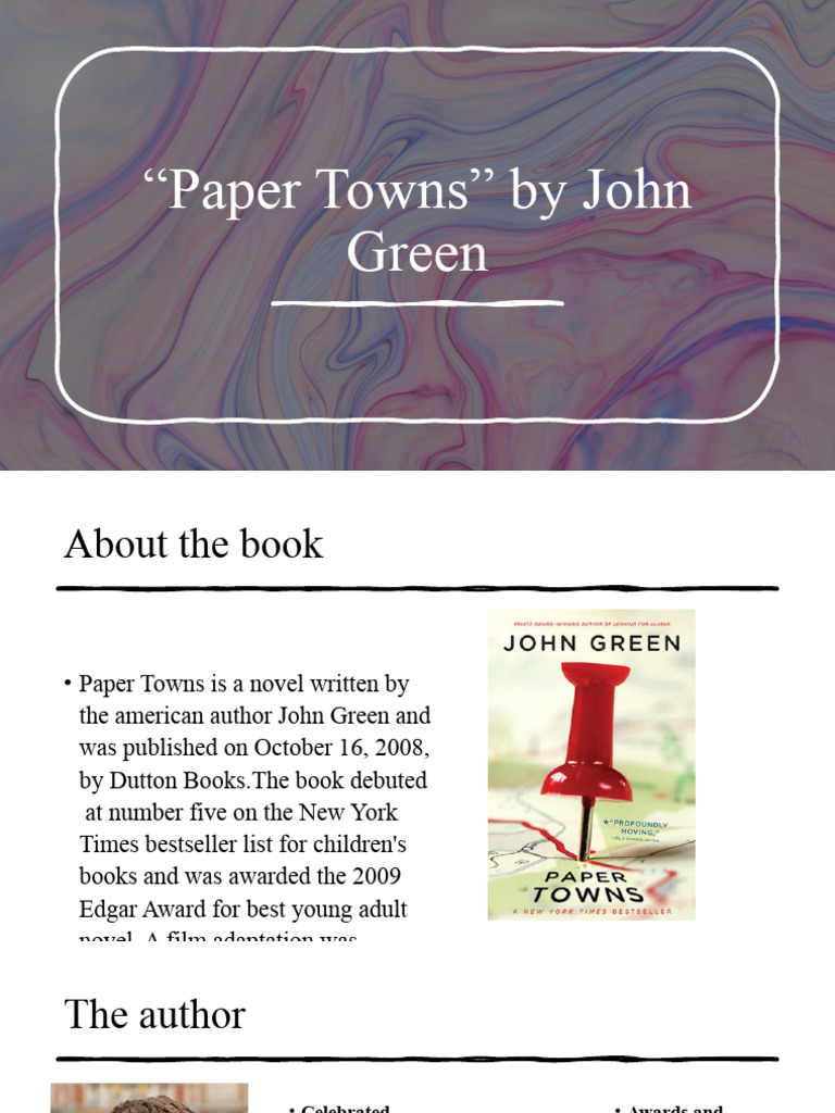 Paper Towns | PDF | General Fiction