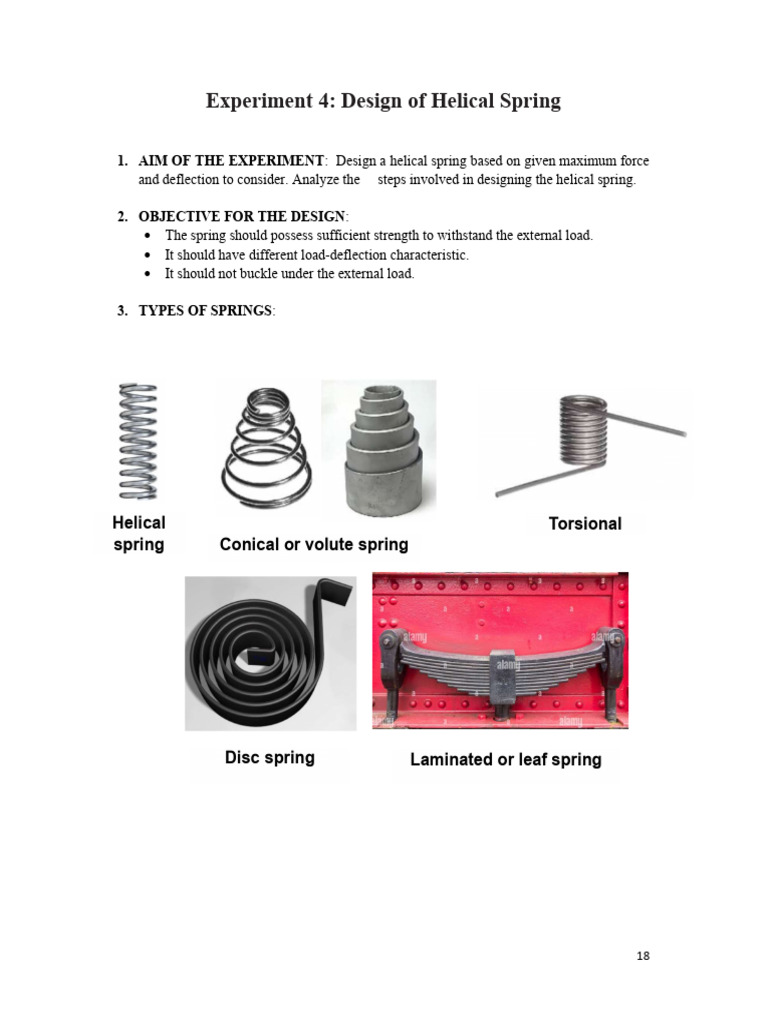 Helical Spring | Download Free PDF | Stress (Mechanics) | Strength Of ...