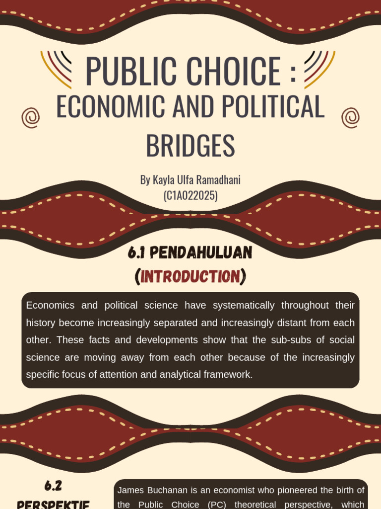 Public Choice Economics and Politics Bridge (Kayla) | PDF | Economics ...