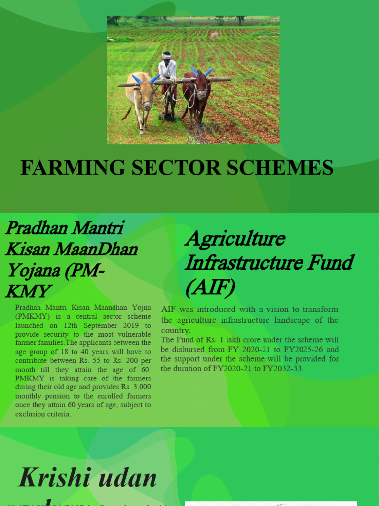 Farming Sector Schemes | PDF | Mobile App | Agriculture