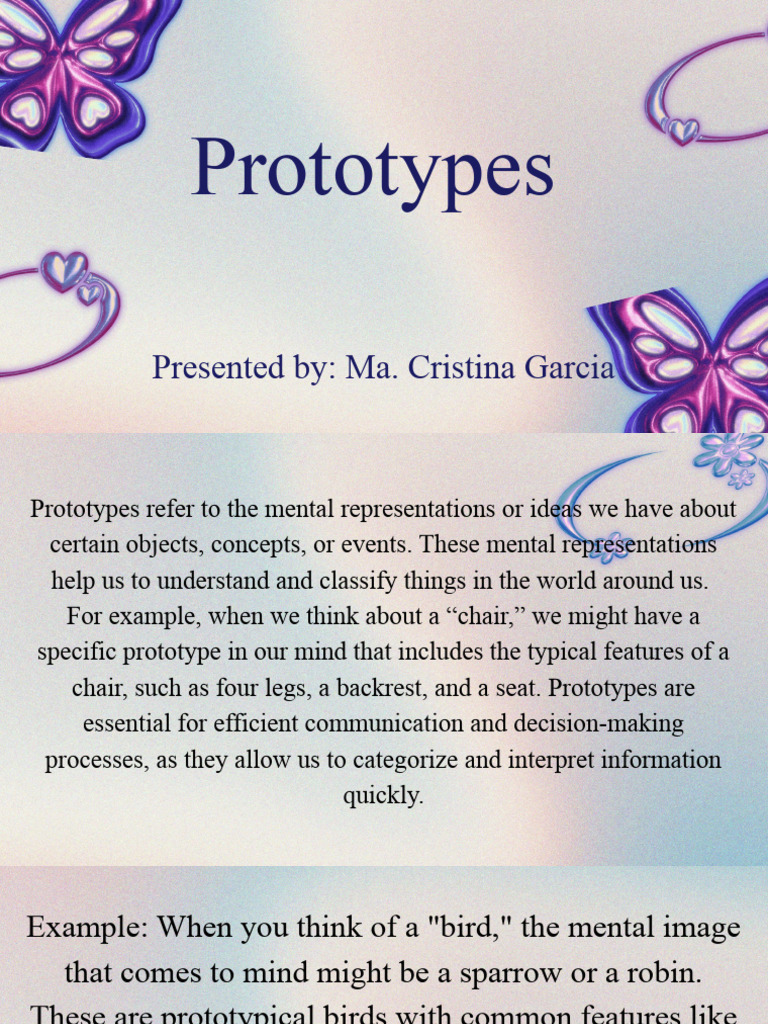 Lesson 3.1 - Prototypes and Imagine Schemas | PDF | Schema (Psychology) | Experience