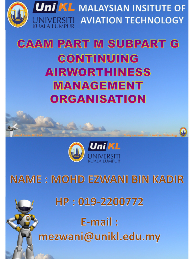 M10.7 Continuing Airworthiness Management Organisation (Part M Subpart ...