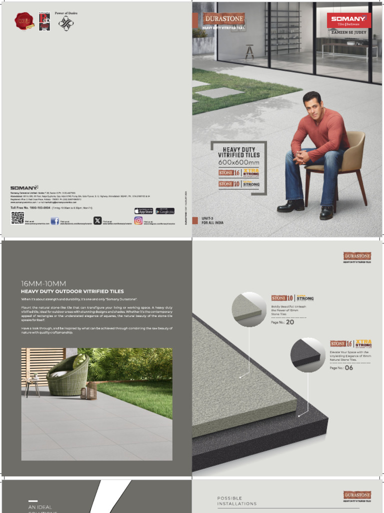 Durastone Stone 16 and Stone 10 600x600mm Unit 3 All India | PDF