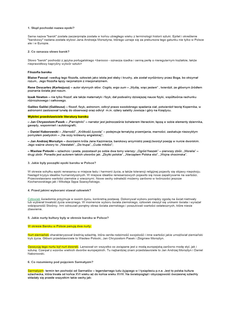 BAROK | PDF