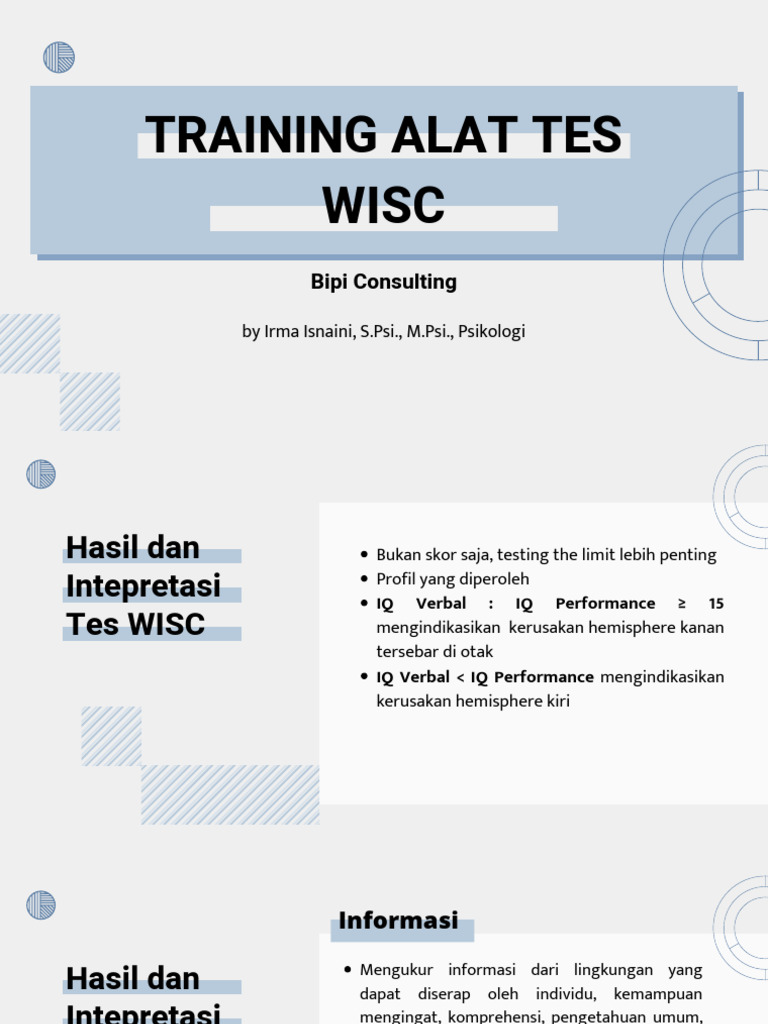 Training WISC Sesi 2 | PDF