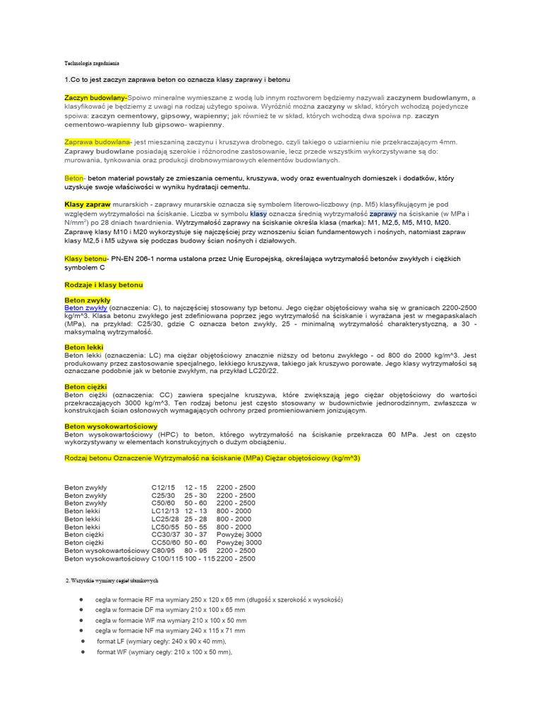 Technologia Zagadnienia | PDF
