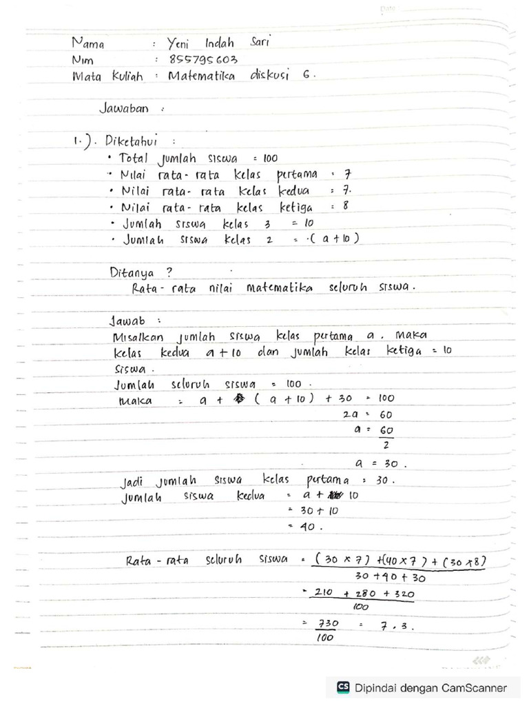 Tugas Diskusi 6 MTK Yeni Indah Sari | PDF
