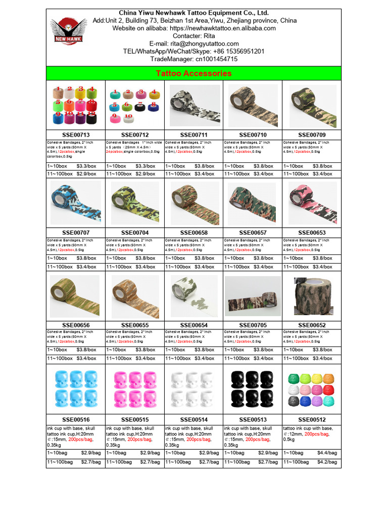 Tattoo Shop Inventory List PDF | PDF | Ultraviolet | Personal Computers