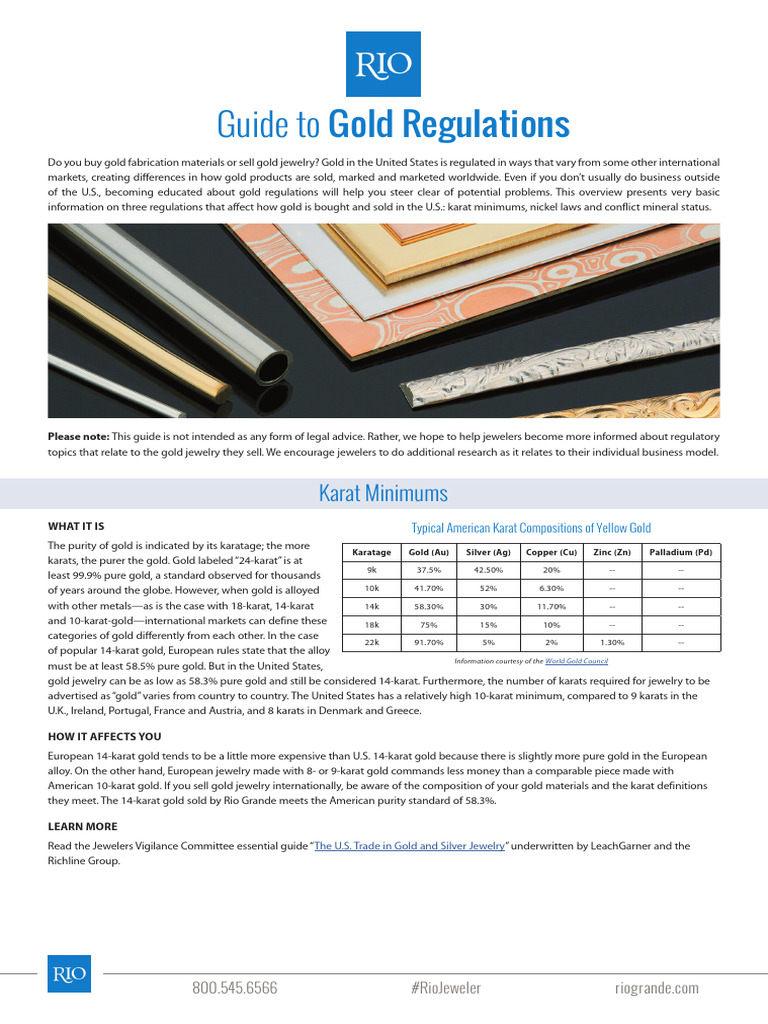 Guide To Gold Regulations Is 2 | Download Free PDF | Fineness | Gold