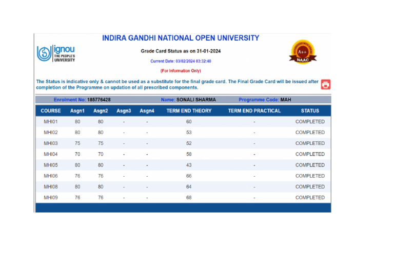 Grade Card | PDF