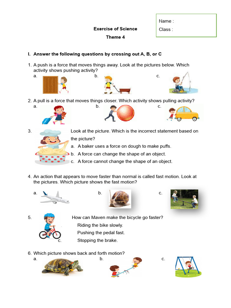 Understanding Forces and Motion Activities | PDF | Force