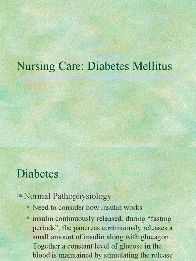 Diabetes Nursing Care | PDF | Diabetes | Hyperglycemia