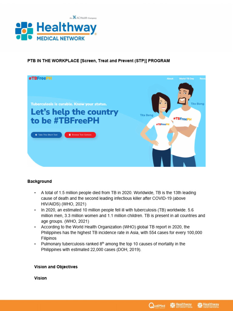 PTB IN THE WORKPLACE Program v2 | PDF | Tuberculosis | Medicine