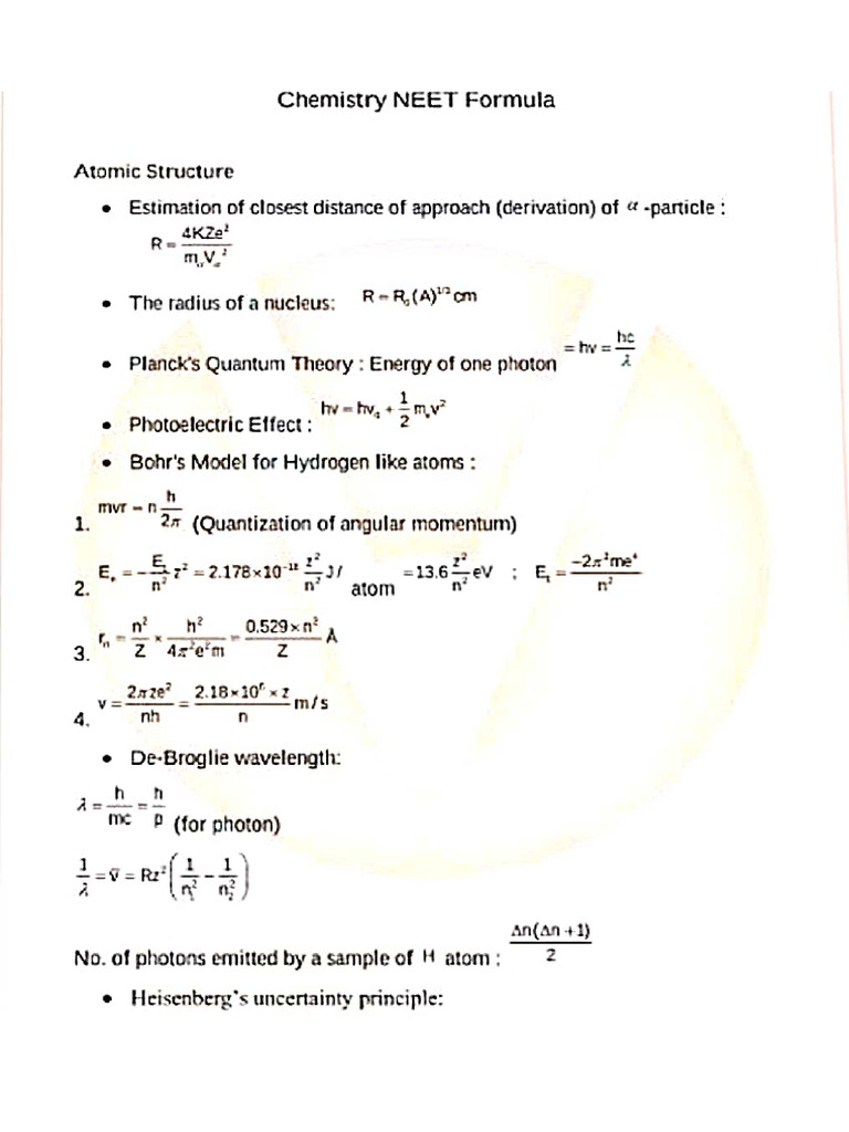 Class 10 Formula | PDF