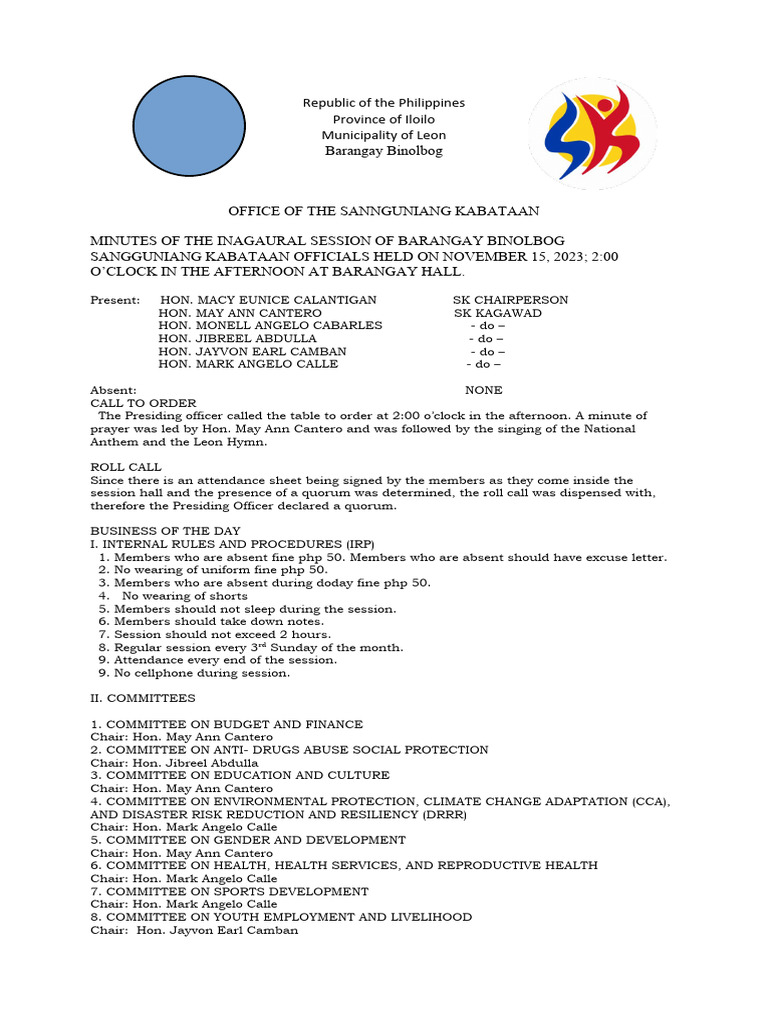Inagaural SK Session | PDF
